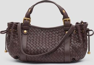 Gerard Darel Mini sac &agrave; main en cuir tress&eacute; - 12H - Bordeaux