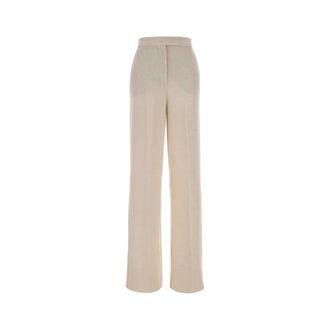 Max Mara Femme, Pantalons, Blanc, Taille: 40 FR Pantalon droit taille haute