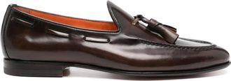 Santoni mocassins en cuir - Marron