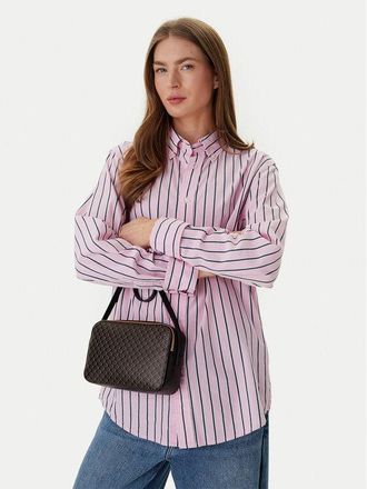Calvin Klein Handtasche Emblem Aop Elongated Camera Bag LV04F3268G Schwarz