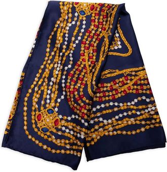 Chanel foulard Gripoix Buttons (1990-2010) - Bleu