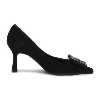 Roberto Festa Milano Schwarze Wildlederschuhe mit Strass-Detail - - Shoes - Damen - Schwarzk - 35 EU