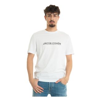 Jacob Cohen Maxi Logo T-shirt - - Tops - Herren - Wei&szlig; - M