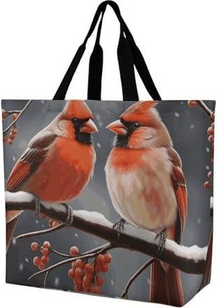 Generic Adorables Cardinaux Sac Fourre-Tout L&eacute;ger Sacs De Courses Grand Sac A Main Femmes Pour Plage Voyage Universit&eacute;