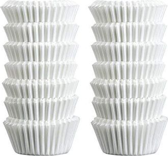 Zenker Mini-Muffinförmchen Patisserie aus Papier - Ø30x25mm, 240 Stück - Hitzebeständig, ideal für kleine Muffins, Cupcakes & Co, Weiß