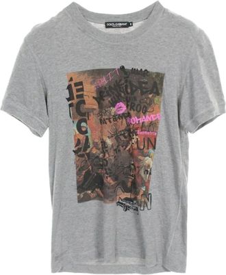 Dolce & Gabbana t-shirt en coton à logo imprimé (2010) - Gris