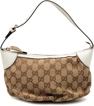Gucci Crossbody Bags - GG Canvas Web Handbag - Gr. unisize - in Braun - f&uuml;r Damen