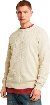 G-Star G-Star Homme Zig-zag structure r knit, Blanc (whitebait D25108-C259-1603), L