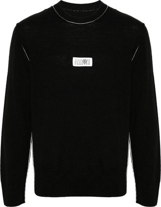 Maison Margiela Numbers-motif Fine-knit Jumper