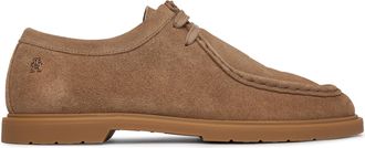 Tommy Hilfiger Halbschuhe Tommy Hilfiger Lightweight Suede Apron Toe FW0FW09262 Beige