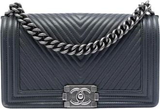 Chanel Sac bandouli&egrave;re Boy Flap Pre-owned - Femme - Pre-owned - Gris - Taille: ONE Size