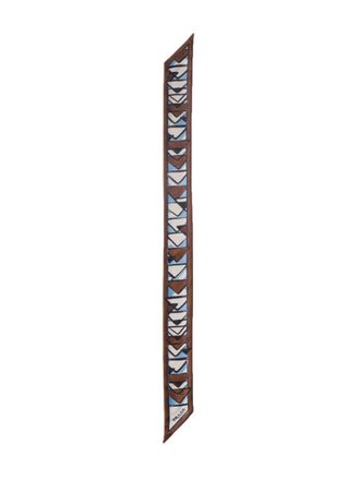 Prada foulard &agrave; imprim&eacute; g&eacute;om&eacute;trique - Marron