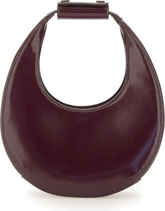 Staud Womens Mini Moon Bag Bordeaux Cow Leather (bos Taurus) Shoulder