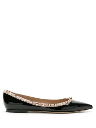 Valentino Garavani Valentino Garavani Rockstud Ballerinas - Schwarz