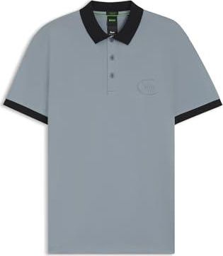 BOSS Hommes Polo GL Polo Regular en piqu&eacute; Stretch de Coton m&eacute;lang&eacute; aux propri&eacute;t&eacute;s d&eacute;vacuation de lhumidit&eacute;