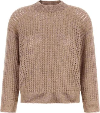 PESERICO Pull Col Rond - Beige