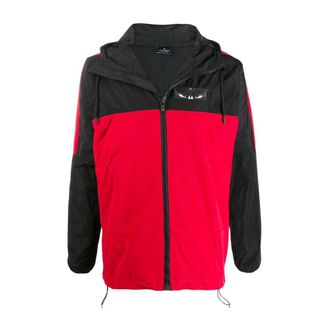 Marcelo Burlon Rote Multi-Patch Stilvolle Modejacke - - Jackets - Herren - Rot - S