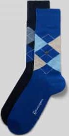 Burlington Socken mit Label-Applikation 2er-Pack