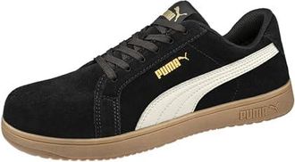 Puma SAFETY ICONIC LOW S1PL ESD FO HRO SR Chaussures de s&eacute;curit&eacute; unisexes antid&eacute;rapantes sans m&eacute;tal Embout en fibre de verre, noir/blanc, 47 EU