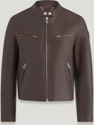 Belstaff Belstaff Pine Jacke für Damen Cheviot Leather Kastanienbraun 46