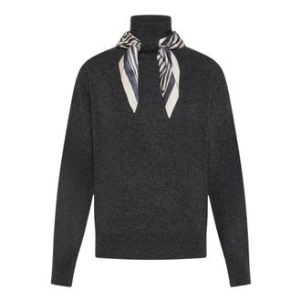 Seventy Rollkragenpullover mit abnehmbarem Schal - - Knitwear - Damen - Grau - M