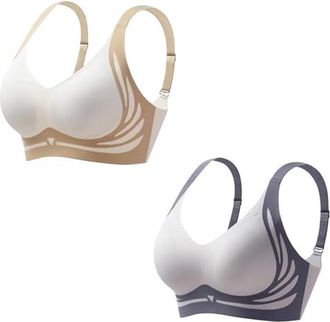 Generic Soutien-gorge à une épaule pour femme - Soutien-gorge super froncé doux et confortable - Soutien-gorge sans fil - Soutien-gorge de sport sans fil pour