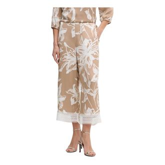Joseph Ribkoff Gebl&uuml;mte Cropped Marlenehose - - Trousers - Damen - Beige - XS