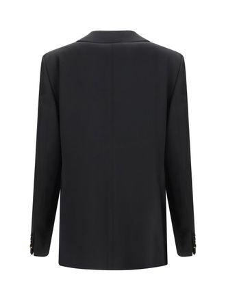 Fendi Double-Breasted Virgin Wool Blazer - Black