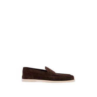 John Lobb Homme, Chaussures, Brun, Taille: 41 EU Chaussures Casual en Daim Fonc&eacute; avec Fermeture Velcro