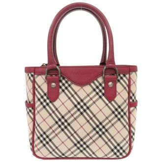 Burberry Pre-owned Toile sacs-main - Femme - Pre-owned - Beige - Taille: ONE Size