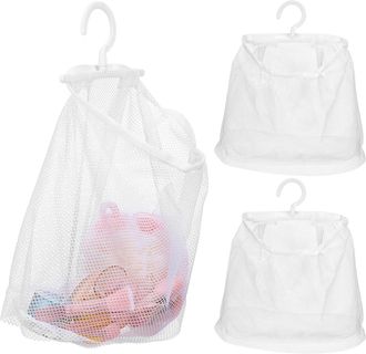 BESPORTBLE Housoutil 2 St&uuml;ck H&auml;ngender Netzbeutel mit 360&deg; Drehbarem Haken Atmungsaktiver Aufbewahrungsbeutel f&uuml;r Gem&uuml;se Obst und Haushalt Faltbar und Waschbar M
