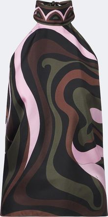 Pucci Top Marmo aus Seiden-Twill