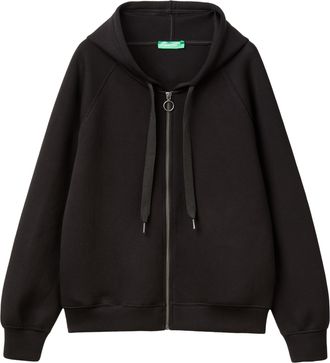 Benetton Damen Jacke C/CAPP M/L 3PKLD500N Kapuzenpullover, Schwarz, S