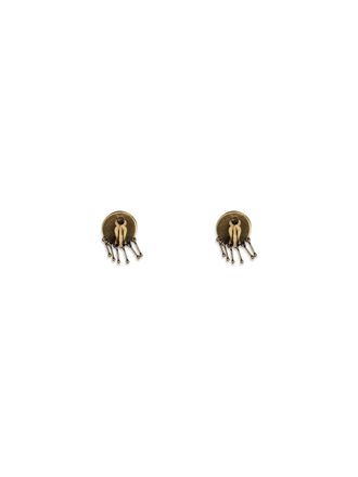 Versace Womens Medusa Clip-On Drop Earrings Gold - Palladium Brass