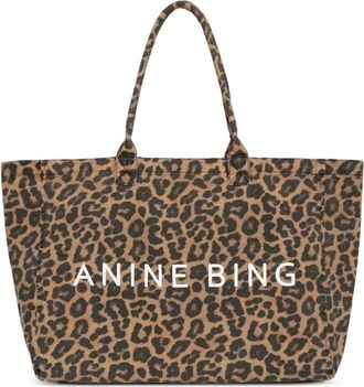 Anine Bing Femme, Sacs, Brun, Taille: ONE Size Leo Canvas Tote