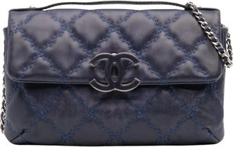 Chanel Sac bandouli&egrave;re matelass&eacute; Pre-owned - Femme - Pre-owned - Bleu - Taille: ONE Size
