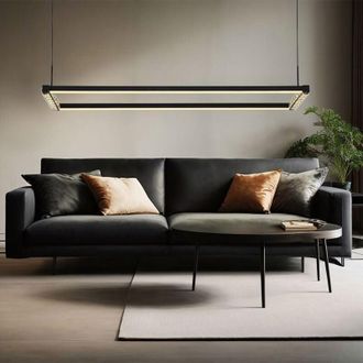 Globo Lighting Hängelampe Hängeleuchte Pendelleuchte Pendellampe Metall schwarz matt opal LED