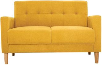 Miliboo Miliboo - Skandinavisches Sofa 2-Sitzer mit Samteffekt in Senfgelb moon