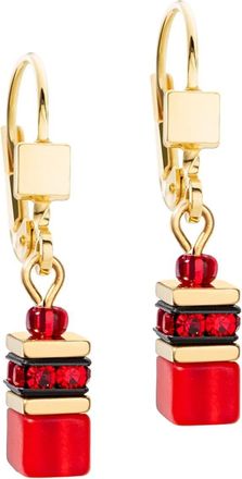 Coeur de Lion Ohrringe - GeoCUBE Iconic Lite Ohrringe - Gr. unisize - in Rot - f&uuml;r Damen
