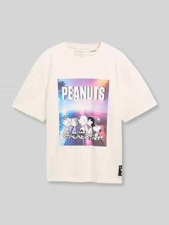 Tom Tailor Denim Relaxed Fit T-Shirt aus reiner Baumwolle mit Peanuts Frontprint