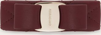 Ferragamo Damen Haarspange mit Steppmuster und Vara-Schleife Rot