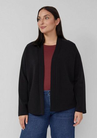 s.Oliver Sweatjacke Sweatshirt Jacke Scuba-Jacke im Relaxed Fit