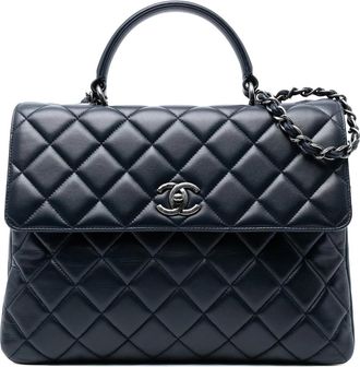 Chanel Hobo Bags - Large Lambskin Trendy CC Top Handle Flap - Gr. unisize - in Blau - für Damen