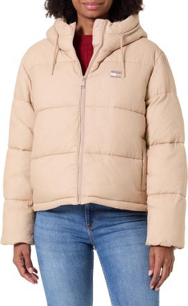 Tommy Jeans Damen Tjw Hooded Puffer Jacket Dw0Dw21625 Pufferjacke, Brown (Malted Milk), L