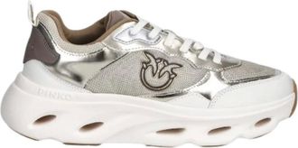 Pinko Pinko, Femme, Chaussures, Gris, Taille: 41 EU Ss0167P144Z22 Baskets Mesh/Mirror