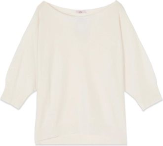 Oltre Femme, Pulls, Blanc, Taille: 38/40 FR Pull en maille sans coutures