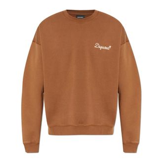 Dsquared2 D2 Signature Relax Fit Rundhals-Sweatshirt - - Sweatshirts & Hoodies - Herren - Braun - XL