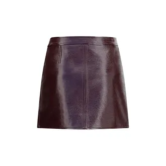 Courr&egrave;ges Courr&egrave;Ges Vinyl Mini Skirt - Bordeaux