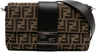 Fendi Hobo Bags - Zucca Canvas Convertible Baguette Satchel - Gr. unisize - in Braun - für Damen
