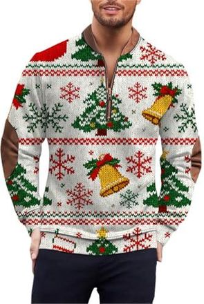 Generic Sweats à capuche pour homme - Manches longues - Fermeture éclair - Décontracté - Sport - Ample - Manches longues - Pull dhiver - Coupe ajustée, Rouge,